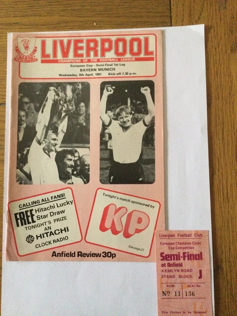 LIVERPOOL V BAYERN MUNICH ( European Cup Semi-final ) 1980/1 Plus ...