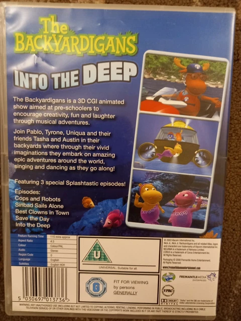 BACKYARDIGANS INTO THE Deep Dvd Kids 3 Episodes £12.99 - PicClick UK