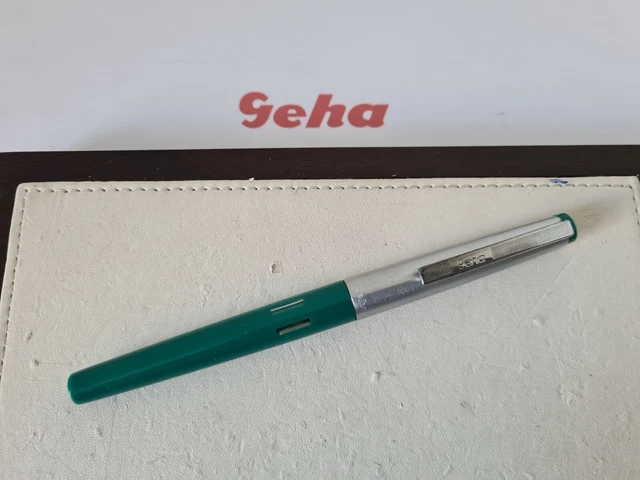 GEHA 711 &L& Grün Füllhalter Schulfüller Linkshänder Füller 70er / 80er ...