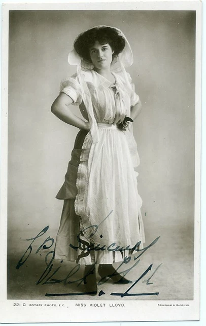VIOLET LLOYD ACTRESS + Singer MUSIC HALL Theatre INK SIGNED Autograph £ ...