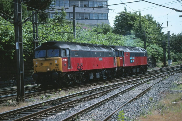 MM 18 COLOUR Railway Slide Class 47 572 & 47 727 At Preston £2.99 ...