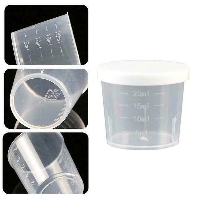 MEDICINE MEDICATION PLASTIC Measure Guided Measuring Pot Container Cup ...
