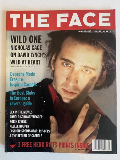 THE FACE MAGAZINE Aug 1990 - Nick Cage, Inspiral Carpets, Depeche Mode ...