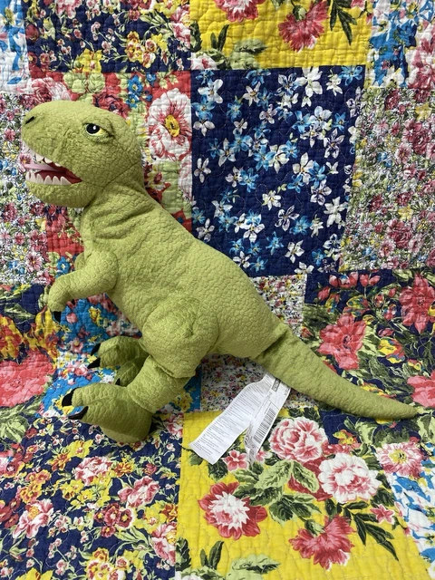 IKEA JATTELIK TYRANNOSAURUS Rex Soft Toy 12x14” Green TRex Dinosaur ...