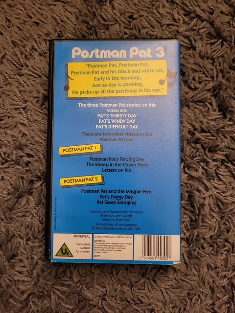POSTMAN PAT 3 VHS Video 1986 80s BBC Retro £8.00 - PicClick UK