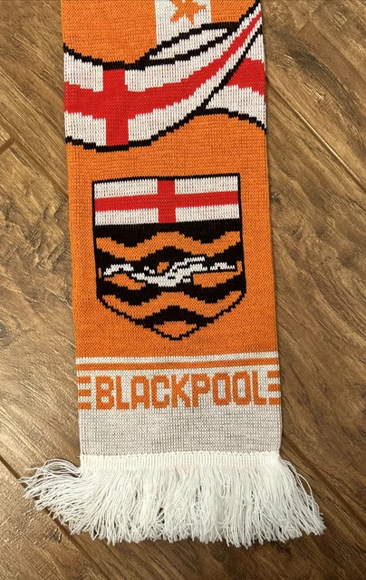 BLACKPOOL FC SCARF “The Pride Of Lancashire” England Flag Memorabilia ...