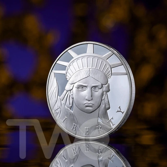 STATUE OF LIBERTY 1 oz Proof Silver Coin 0.00001 Bitcoin UCS 2023 $54. ...
