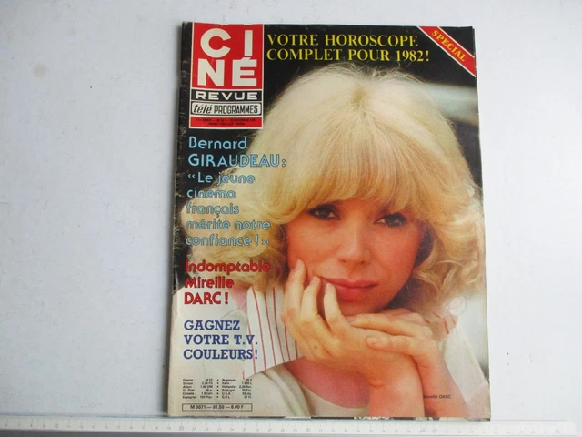 CINÉ TÉLÉ REVUE n° 50 de 1981 Mireille DARC Bernard GIRAUDEAU EUR 5,00 ...
