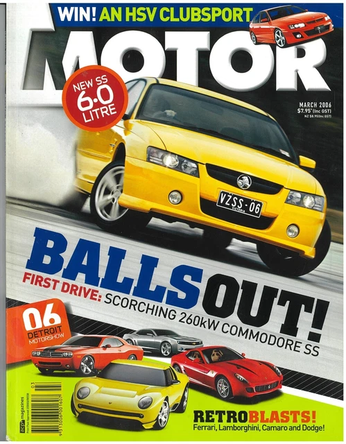 MOTOR MAGAZINE MARCH 2006 Lamborghini Miura Holden Commodore SS Impreza ...