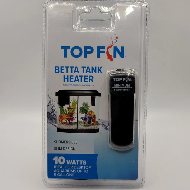 TOP FIN BETTA Tank Heater 10 Watts Submersible Slim Design Up To 5 ...