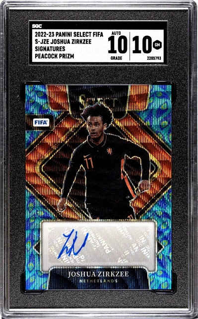 JOSHUA ZIRKZEE 2022-23 Panini Select Signatures Auto #S-JZE Peacock SSP ...