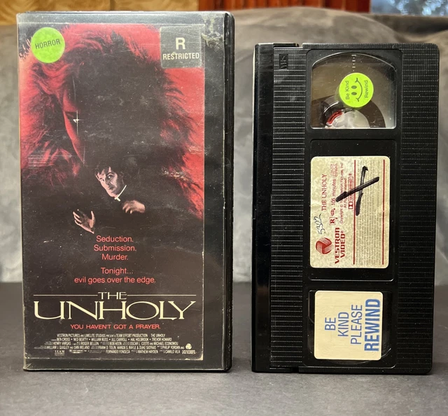 THE UNHOLY VHS 1988 Vestron Video Release 80s Horror Cult Demons Satan ...