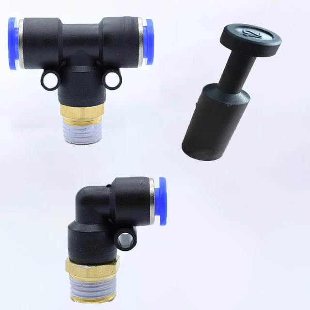 PNEUMATIC AIR HOSE Airline Push Connector Fittings 90° Elbow,TEE ...