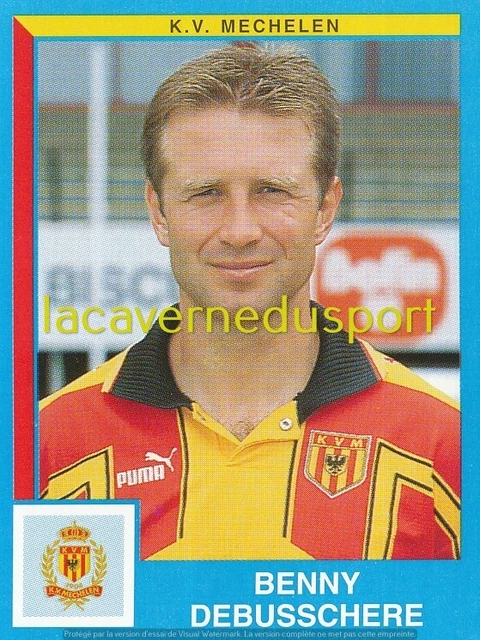 279 BENNY DEBUSSCHERE # Mechelen Sticker Panini Football Belgique 1999 ...