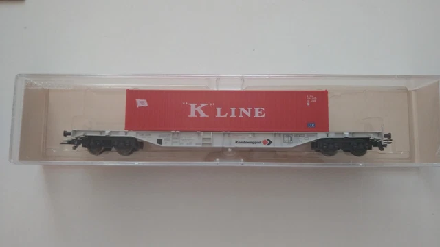 FLEISCHMANN H0 5247 Containertragwagen Sgss-y der KombiWaggon Container ...