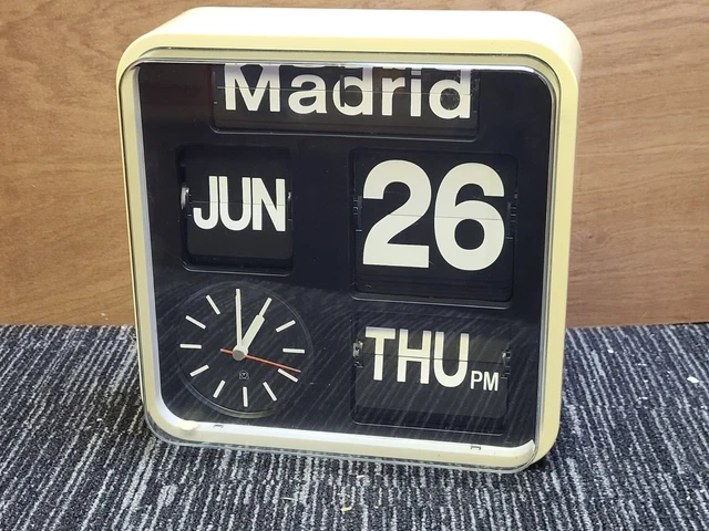 HABITAT WHITE WALL Battery Flip Clock £65.00 - PicClick UK
