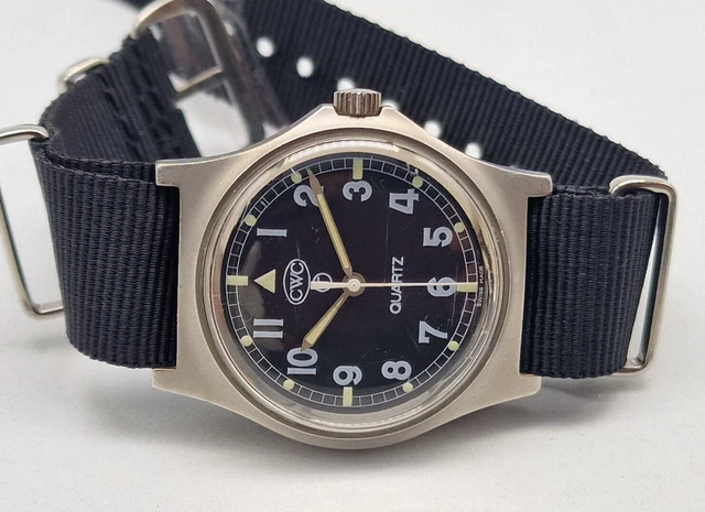 RARE 1991 CWC British Military, Original Black Dial, Quartz Man's Watch ...
