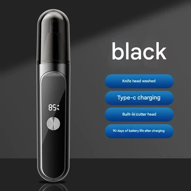 ELOSUNG ELECTRIC NOSE & Ear Hair Trimmer Usb C Rechargeable Led Display ...