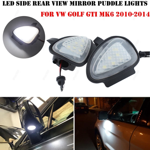 2X LED SIDE Mirror Rear View Under Puddle Light Lamp For Golf GTI MK6 ...