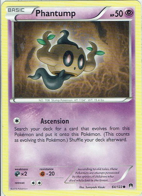 POKEMON MAPPA GIOCO XY Febbre di Turbo No. 64/122 Phantump Inglese EUR ...