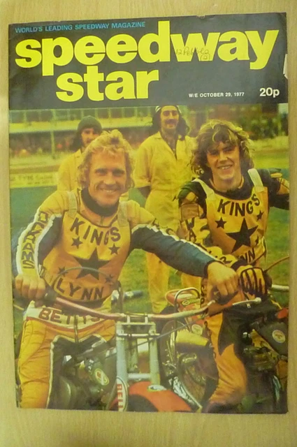 VINTAGE SPEEDWAY STAR MAGAZINE- Vol. 26, No.31, 29 October 1977 £3.99 ...