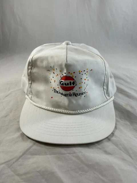VINTAGE GULF GAS Oil Refinery Alabama Reunion Mesh Trucker Snapback Hat ...