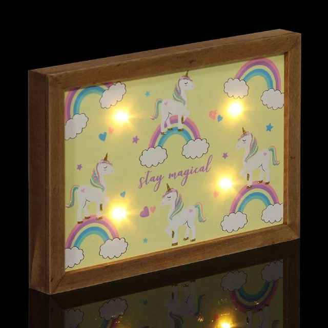 UNICORN MAGIC LIGHT Up Plaque Stay Magical 27cm £7.59 - PicClick UK
