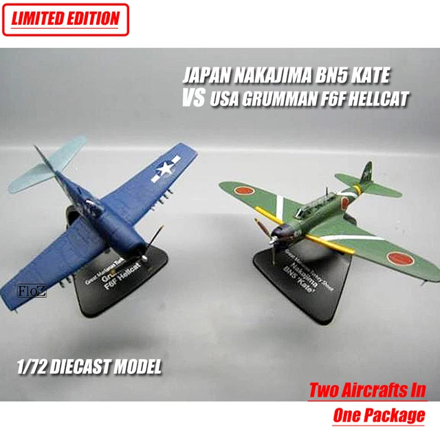GIAPPONESE NAKAJIMA BN5 KATE VS USA GRUMMAN F6F HELLCAT 1/72 aereo ...
