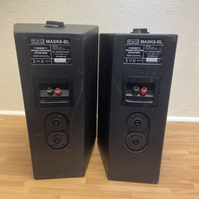 APART MASK 8-BL 300W Two-Way Loud Speaker Pair Untested £10.77 ...