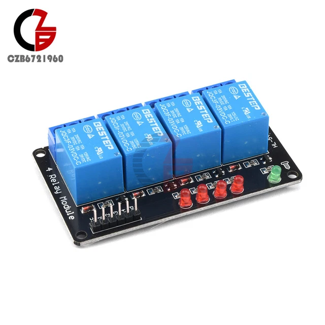 4 CHANNEL 3V/12V Relay Module Board for Arduino Raspberry PIC AVR DSP ...