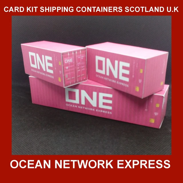 ONE OCEAN NETWORK Express 40ft x 10 & x 2 FREE 20ft N Gauge 1:160 Card ...
