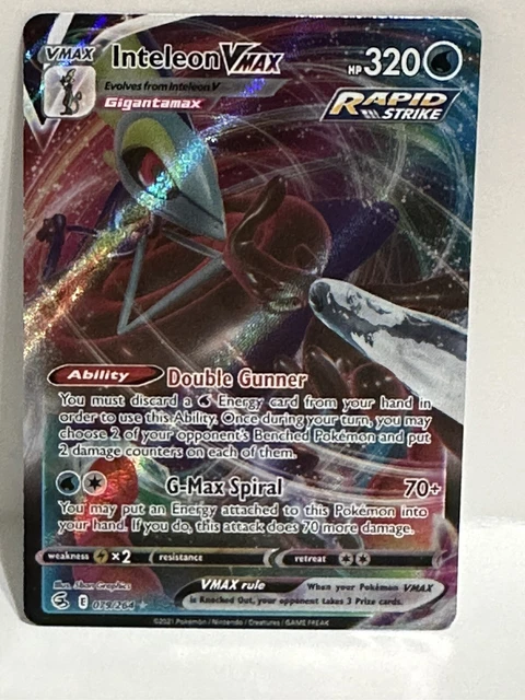 POKÉMON INTELEON VMAX 079/264 Fusion Strike Sword & Shield ULTRA RARE ...
