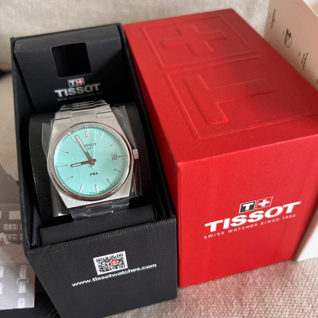 TISSOT PRX QUARTZ Watch Men's Tiffany Mint Green Watch Brand New £245. ...