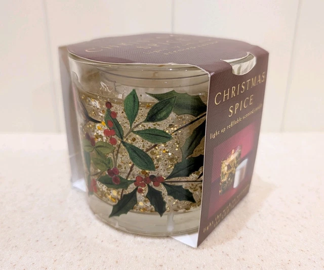SAINSBURY'S HOME LIGHT up Christmas Spice Refillable Gel Candle 110g £ ...