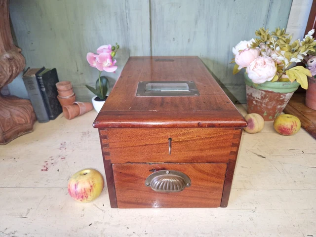 ANTIQUE GLEDHILL & Halifax Till Shop Till With Key Working Bell ...