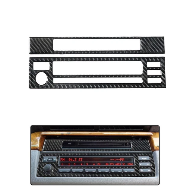 VEHICLE CARBON FIBER Central CD Player Controls Sticker Decal For BMW ...