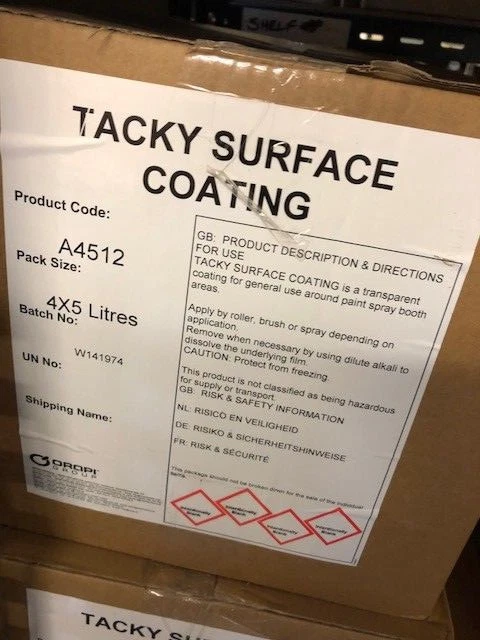 GRAMOS 5 LITRE Pack Tacky Surface Coating/Booth Protection/Spray Oven ...