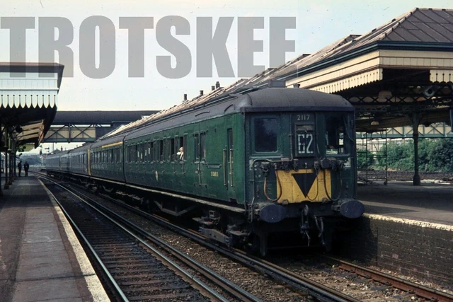 35MM SLIDE BR British Rail Electric EMU Class 401 2BIL 2117 1970 ...