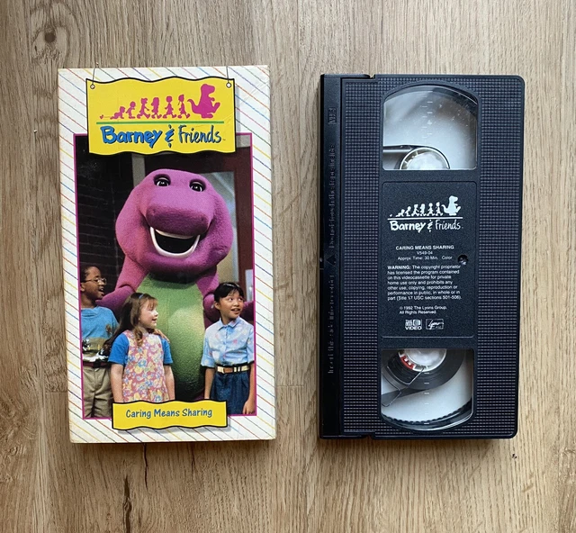 BARNEY & FRIENDS Time Life VHS Video Caring Means Sharing 1992 Lyons ...