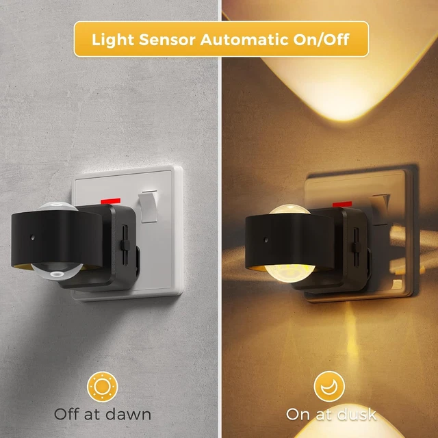 LED NIGHT LIGHT Dusk Dawn Sensor Adjustable Brightness 1 Pack £16.03 ...