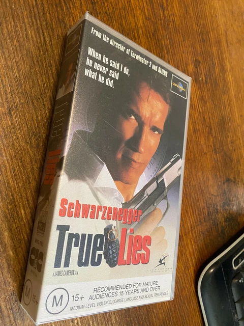 TRUE LIES VHS Arnold Schwarzenegger M action comedy $19.00 - PicClick AU