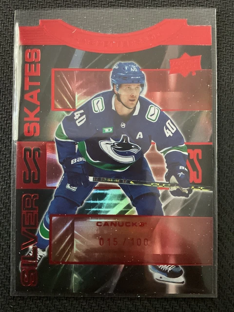 ELIAS PETTERSSON 2023-24 patins argentés prolongés pont supérieur ...