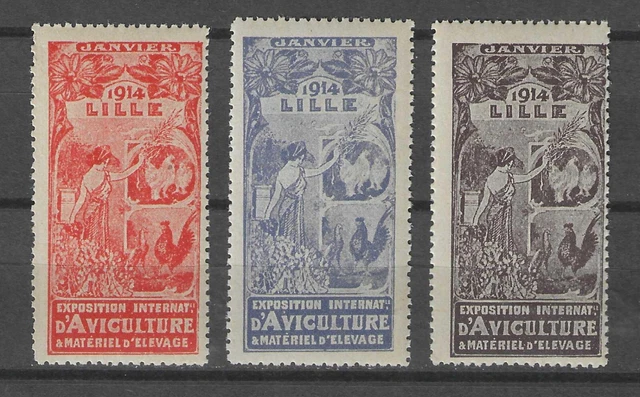 POSTER STAMP, VIGNETTE, Cinderella. 1914 LILLE - Exposition d ...