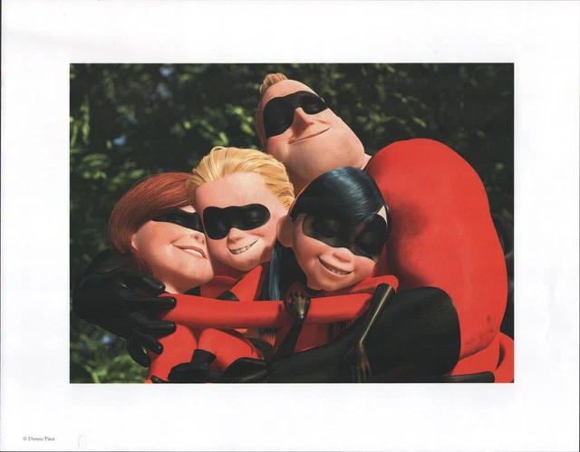 2004 WALT DISNEY PIXAR color lithograph # 1 "THE INCREDIBLES" 11x14 ...