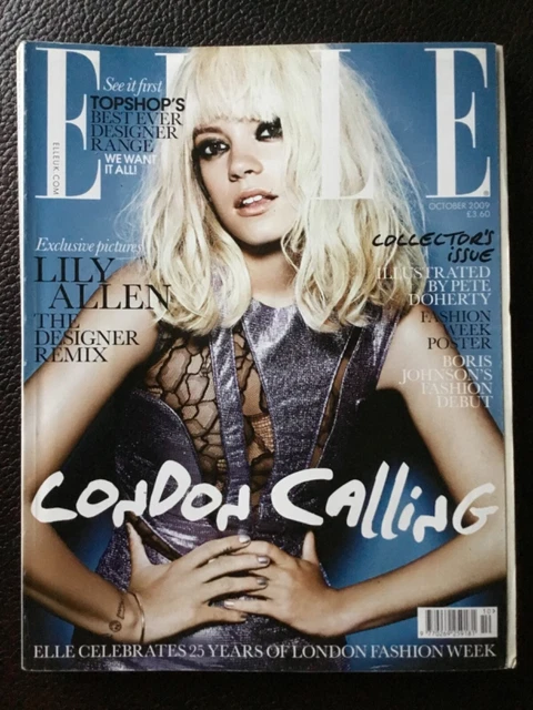 ELLE MAGAZINE - October 2009 - Collectors Issue - Lily Allen - London ...