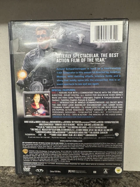 TERMINATOR 3 RISE of the Machines Two-Disc WideScreen Edition DVD ...