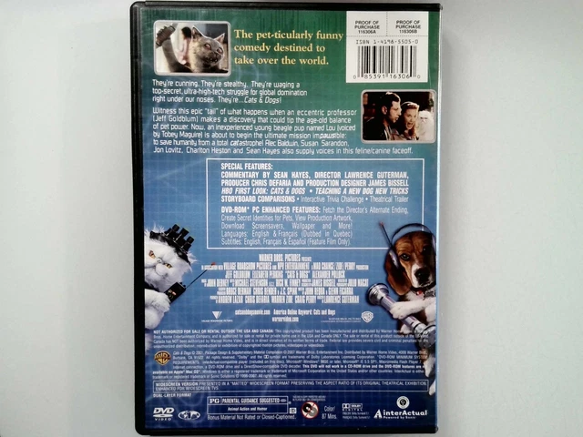 CATS E CANI DVD 2001 Widescreen Jeff Goldblum Tobey Maguire Commedia ...