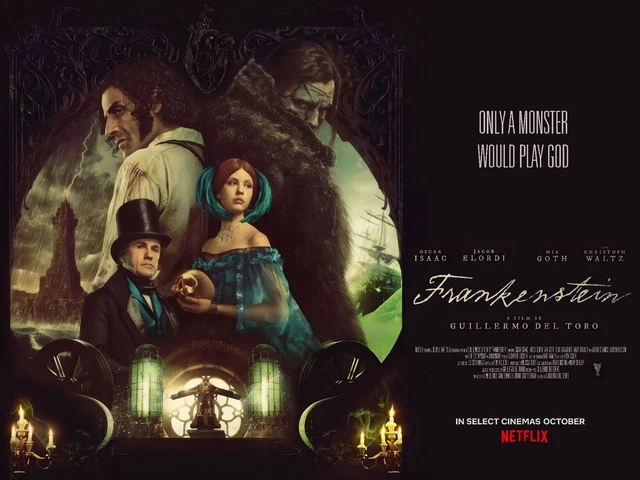 FRANKENSTEIN 2025 QUAD Poster print 30x40" Guillermo Del Torro Oscar ...
