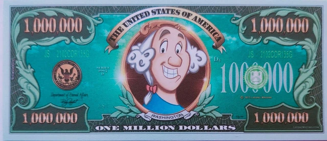 REPLICA 10X KIDS Children Fake Million Dollar Bill Note Money Gospel ...