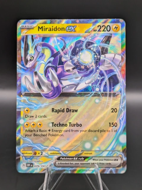CARTE POKÉMON MIRAIDON ex 079/197 EV03 Flammes Obsidiennes $1.99 - PicClick